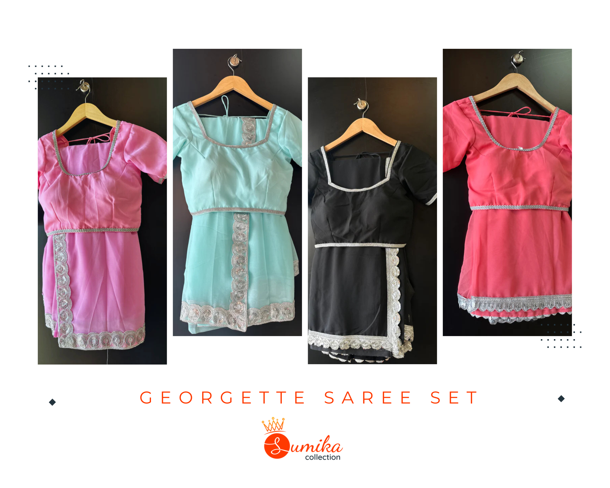 Nepali & Indian Saree set in Cleveland, Ohio USA | Georgette Saree Set