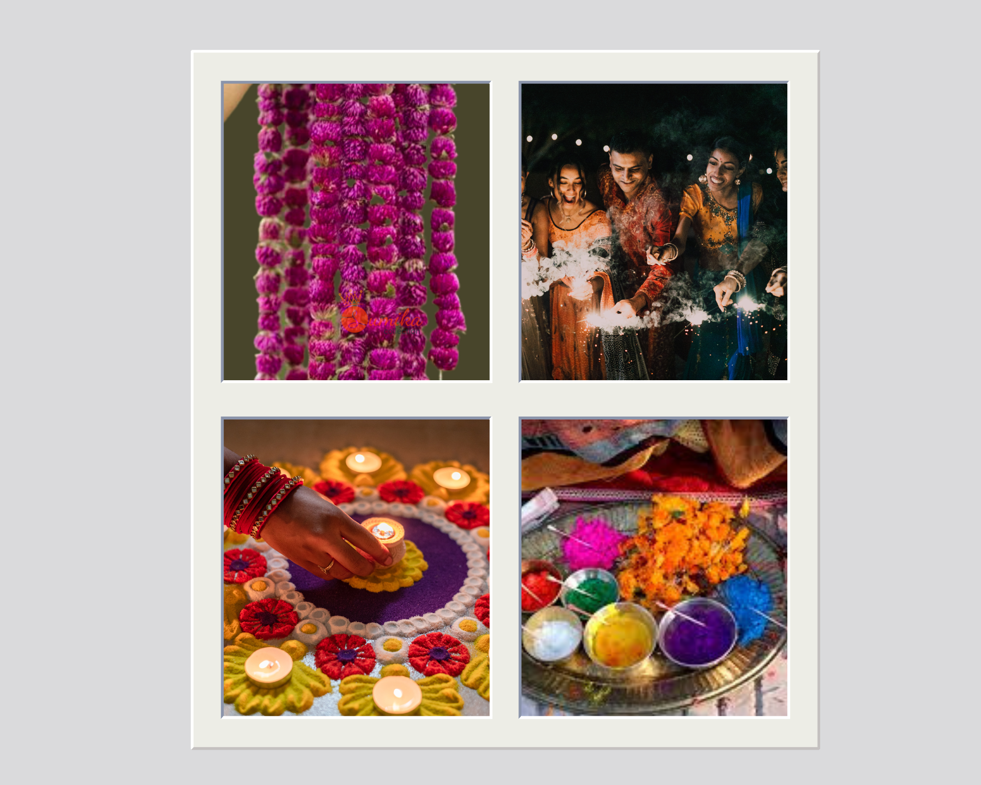 Tihar Festival Essentials – Buy Makhamali Mala, Saptarangi Tike ...